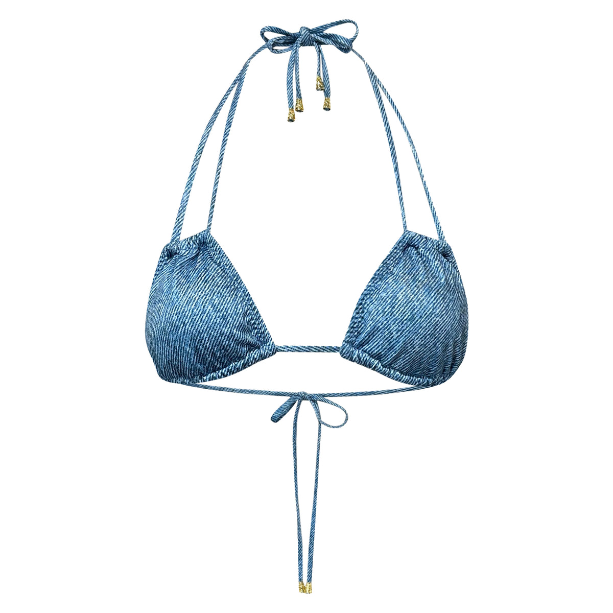 Double String Top in Blue Jean – nsaswim-store